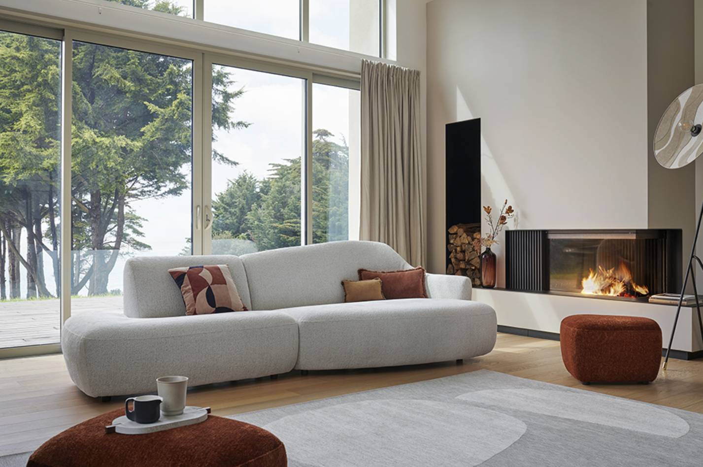 Oasis modular cocooning 4-seater straight sofa | Gautier Furniture