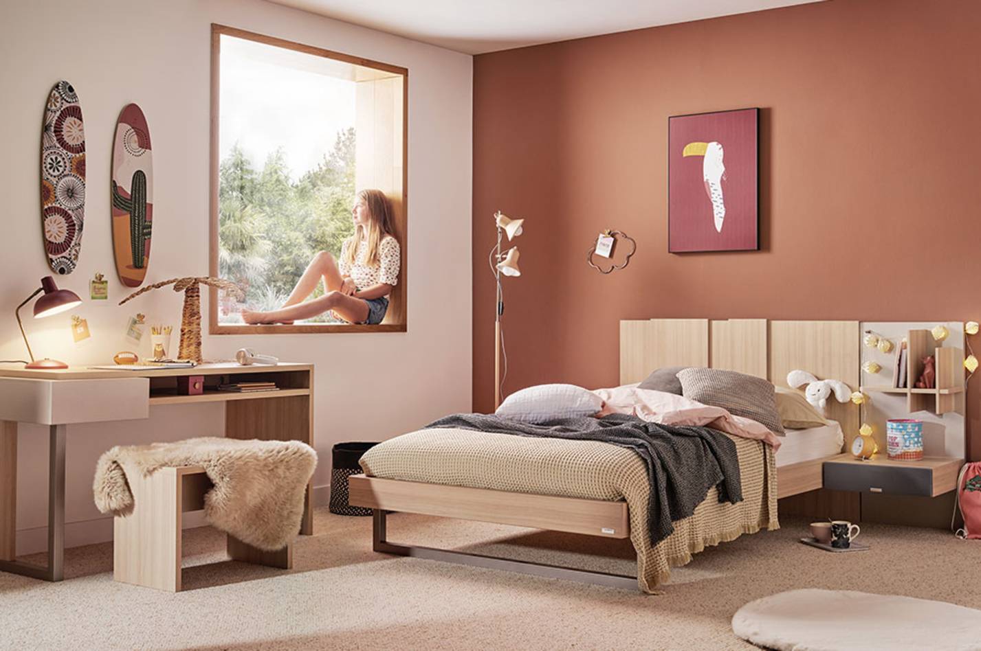 Graphic 90 x 190 cm bed | Gautier Furniture